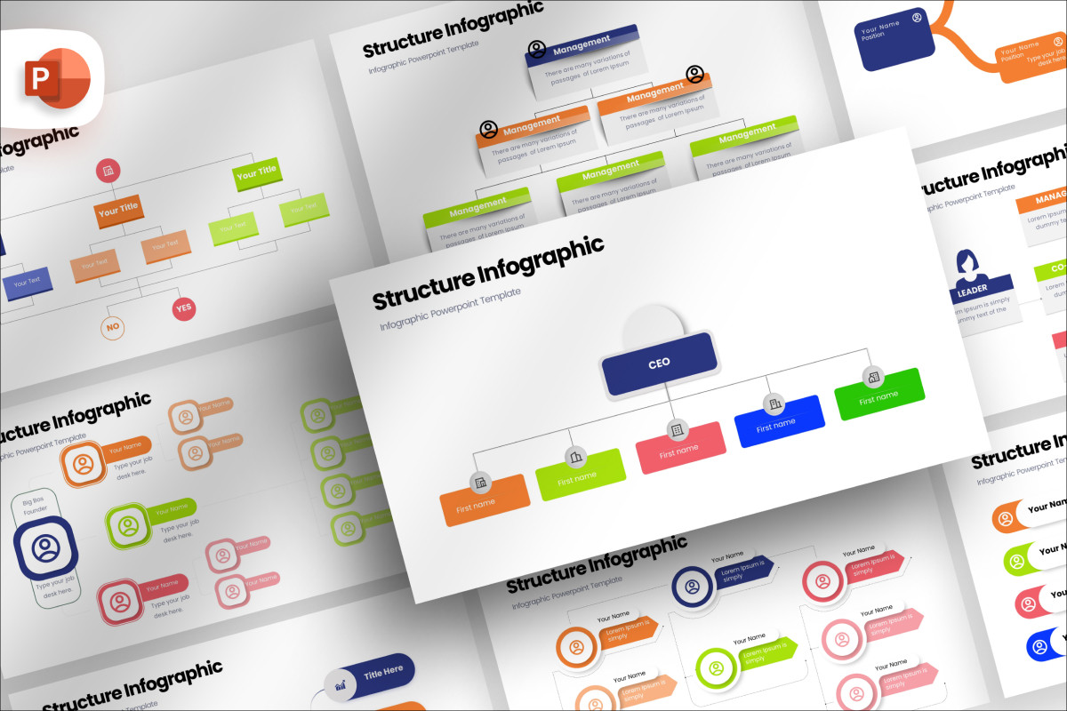Organizational Structure - Infographic PowerPoint Template | Nulivo Market